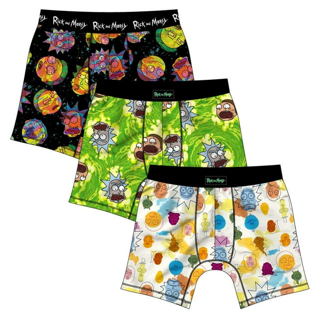 Rick & Morty Men's Boxer Briefs (Pack of 3) - Walmart.com