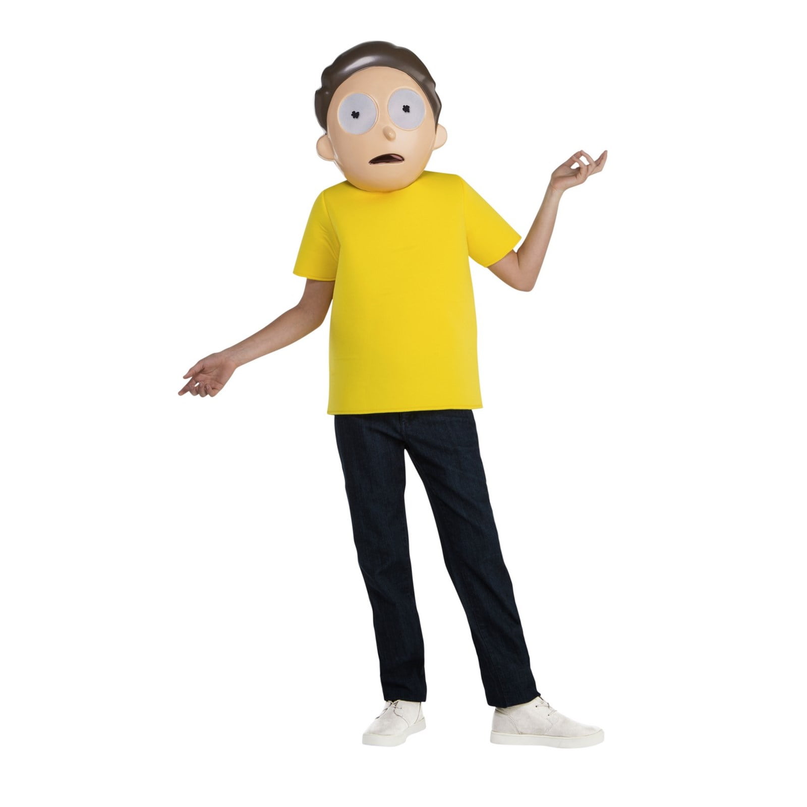 Animated Characters Rick & Morty Morty Teen Costume, Mask and Shirt ...