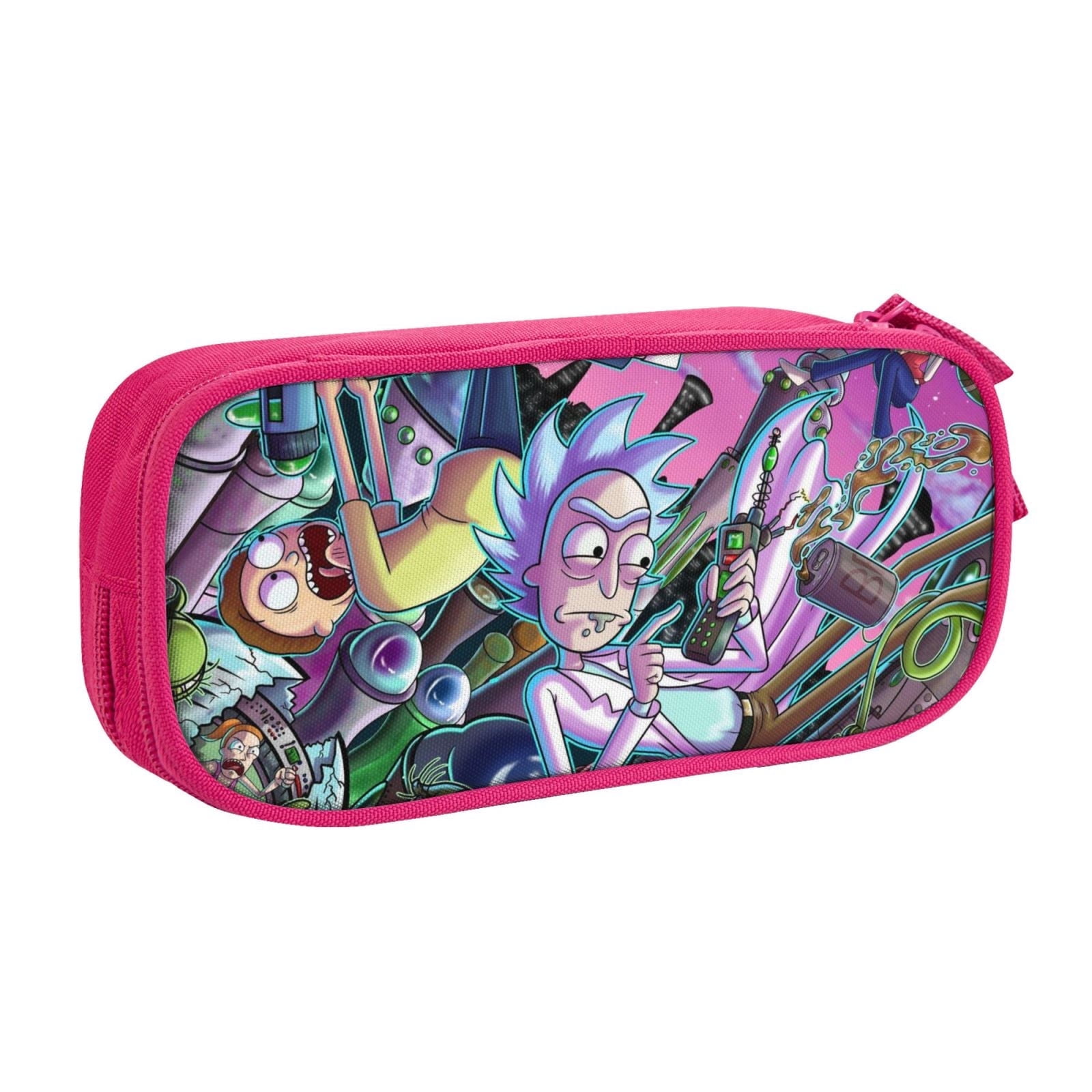 Rick and Morty Pencil Case with Zipper, Big Capacity Pen Pouch Large ...