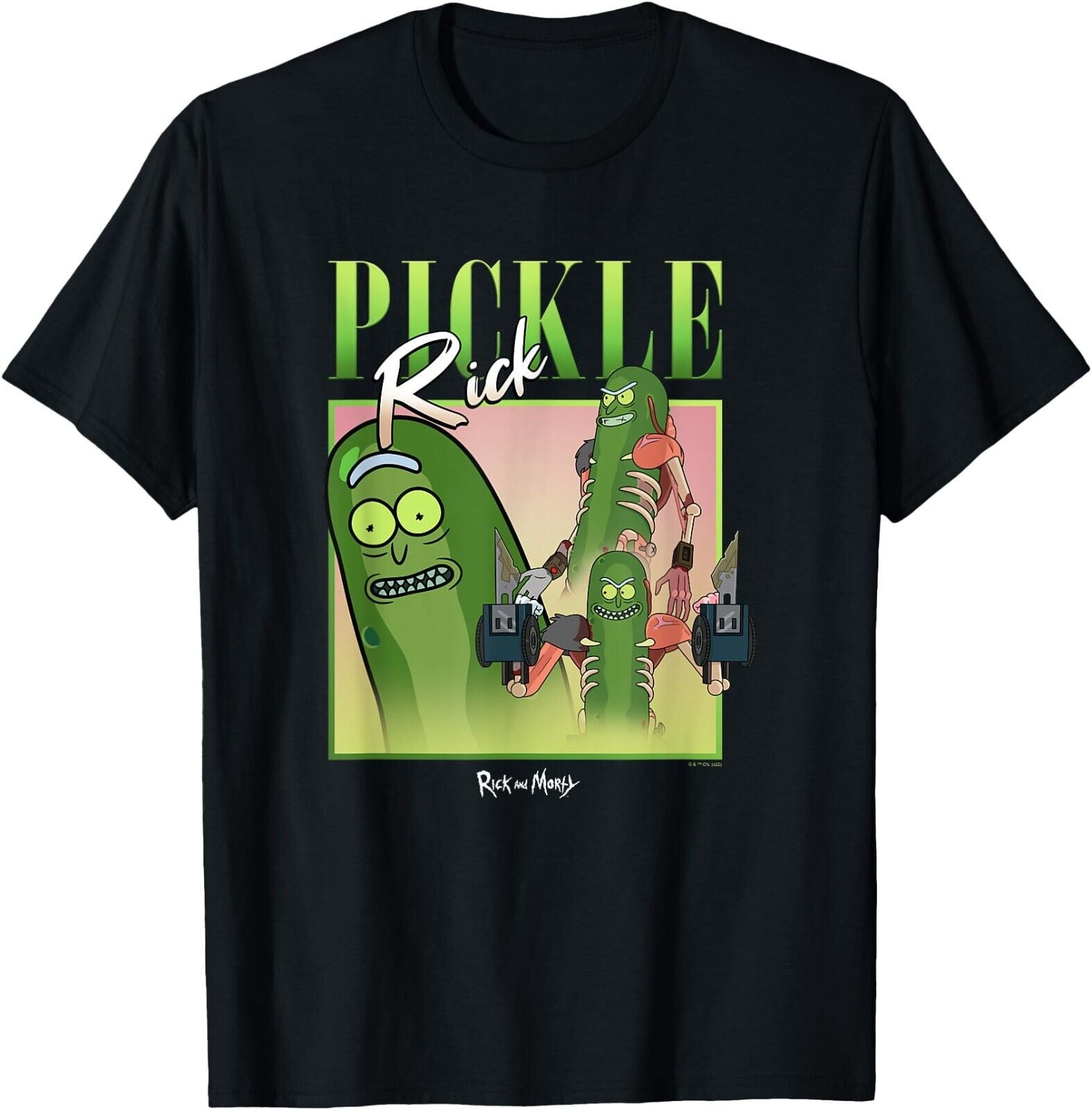 Rick & Morty Pickle Rick Multiple Poses Poster T-Shirt - Walmart.com