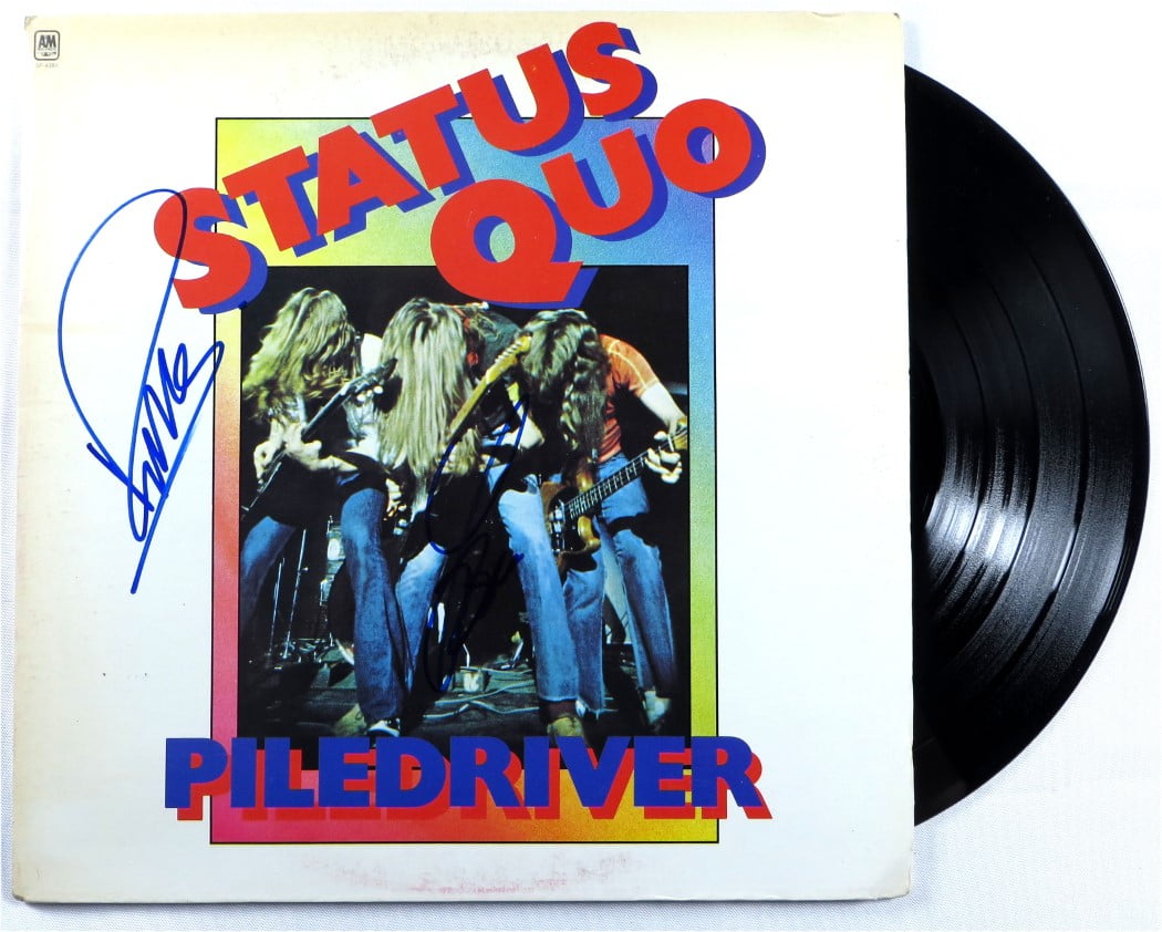 Rick Parfitt Francis Rossi Autographed Record Album Cover Status Quo ...