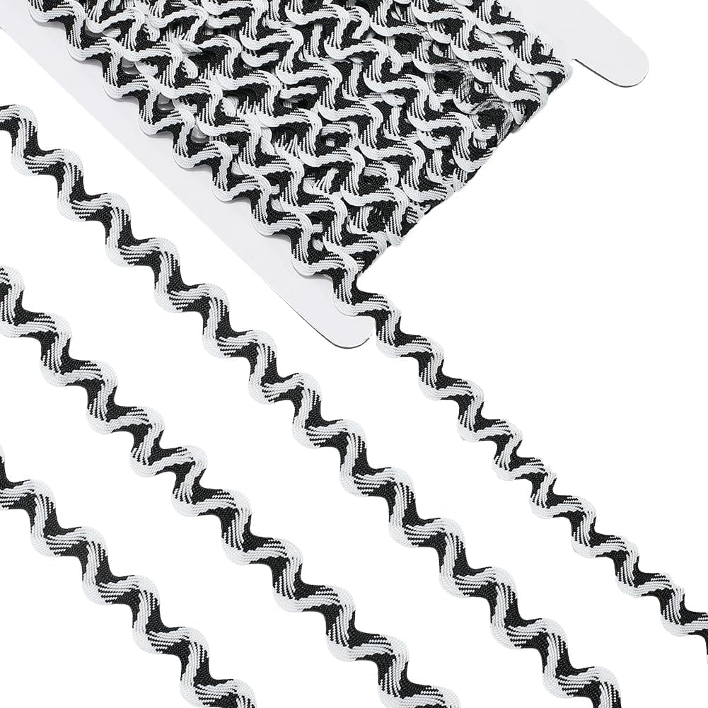 Rick Rack Trim 8mm Wave Bending Trim Ribbon 25 Yards Two-Color Zig Zag ...