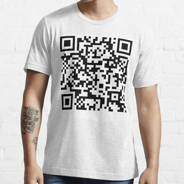 Rick Roll QR Code Essential T-Shirt - Walmart.com Rick Roll QR Code Essential T-Shirt - Walmart.com