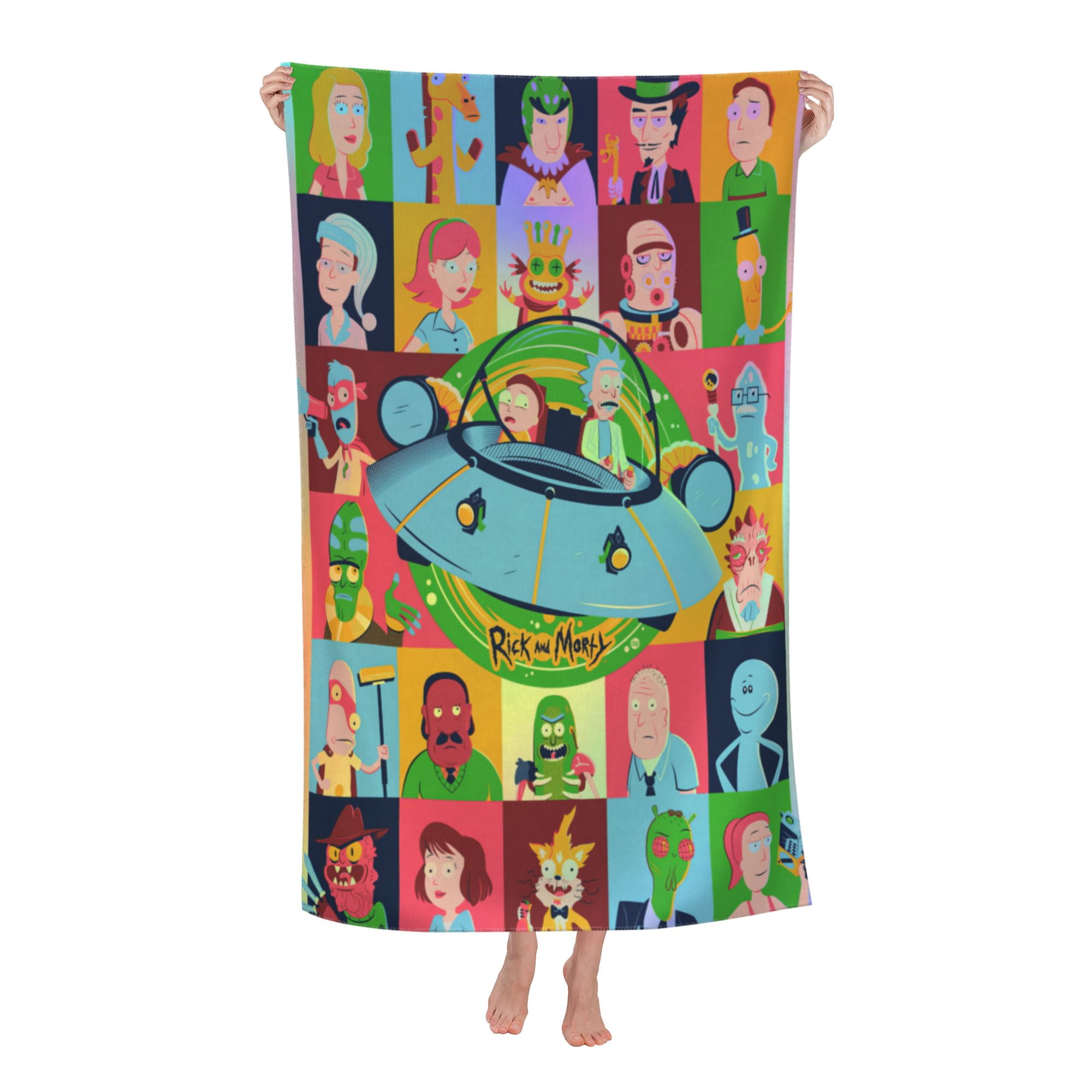 Rick and Monty Beach Towels Quick Dry Microfiber Soft and Absorbent ...