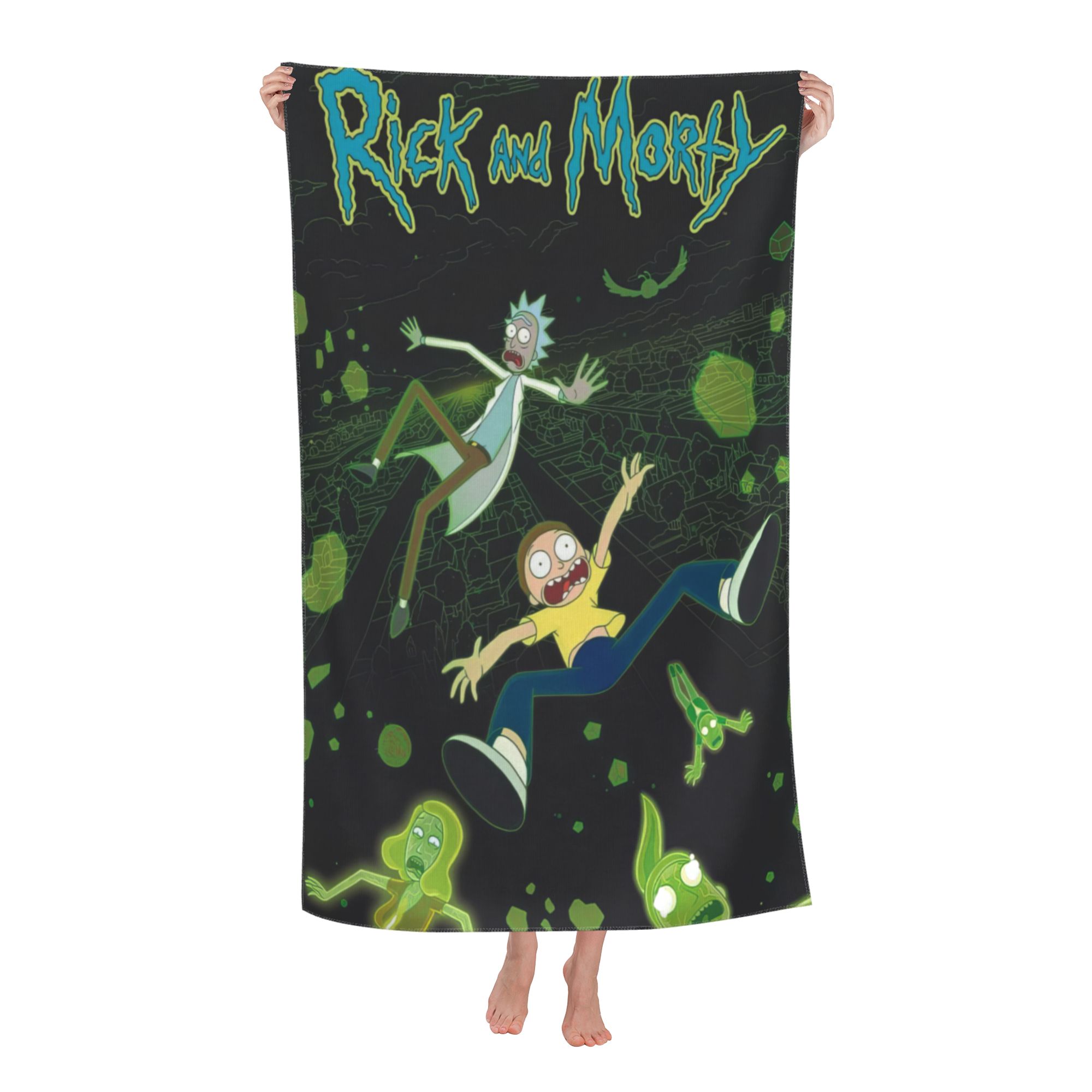 Rick and Morty Beach Towels Quick Dry Microfiber Soft and Absorbent ...