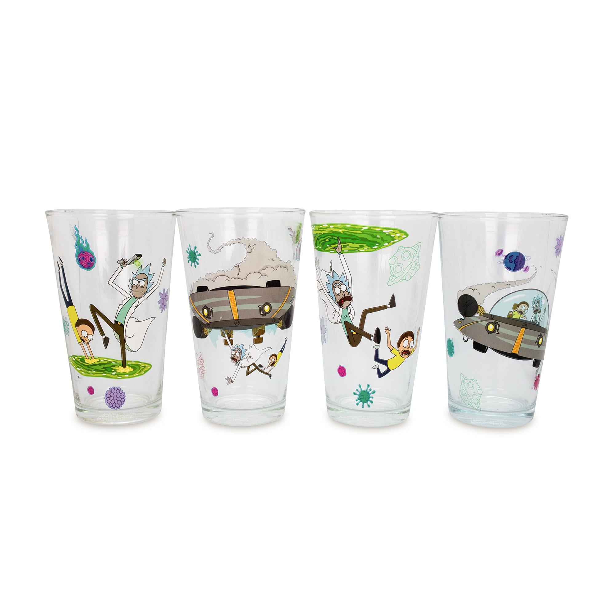 Rick and Morty 16-Ounce Pint Glasses | Set of 4 - Walmart.com