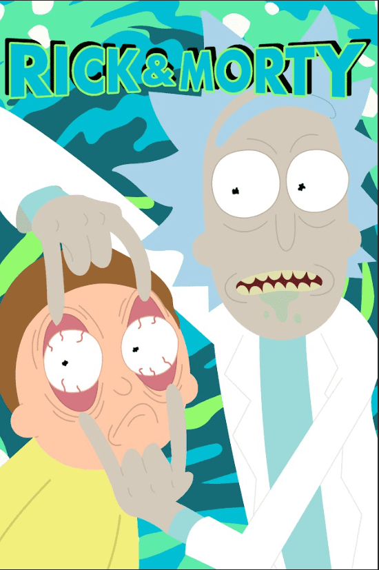 Rick and Morty 2013 Poster 24x36 - Animated Sci-Fi Comedy Wacky ...
