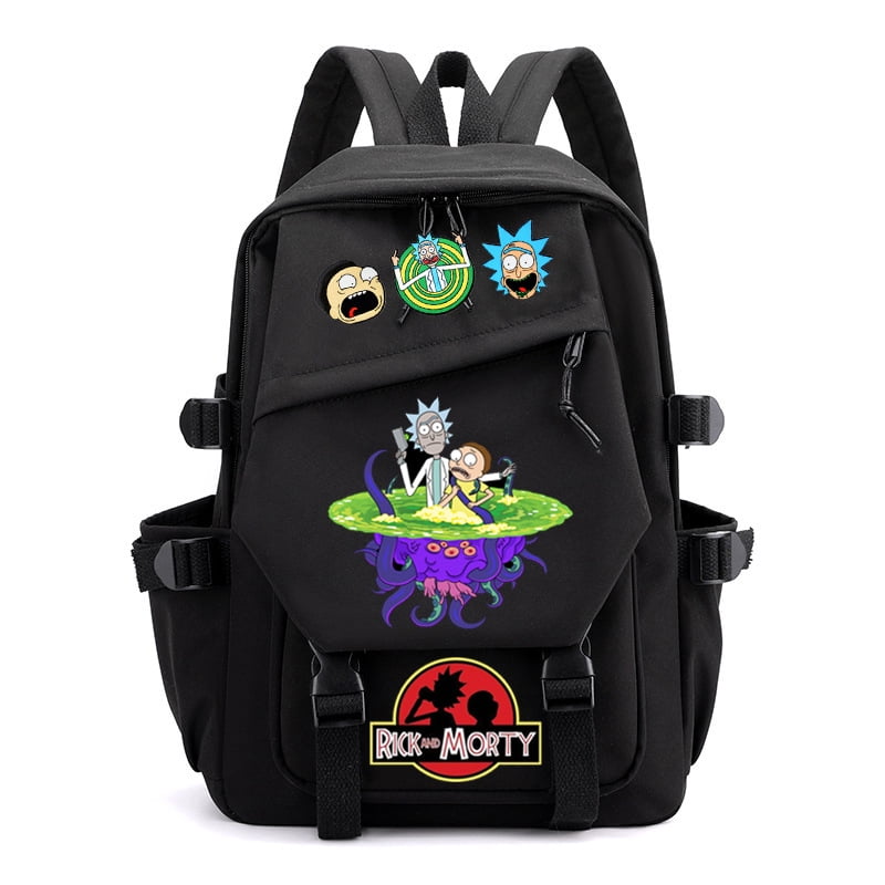 Rick-and-Morty Anime Backpacks Cartoon Laptop Backpack Daypack 3D ...
