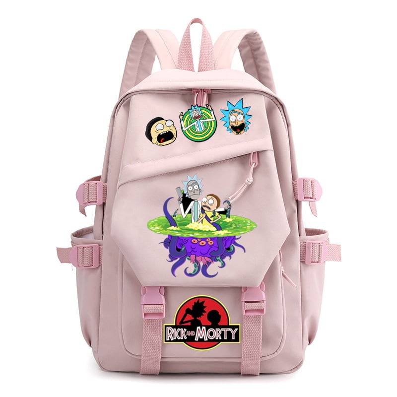 Rick-and-Morty Anime Backpacks Cartoon Laptop Backpack Daypack 3D ...