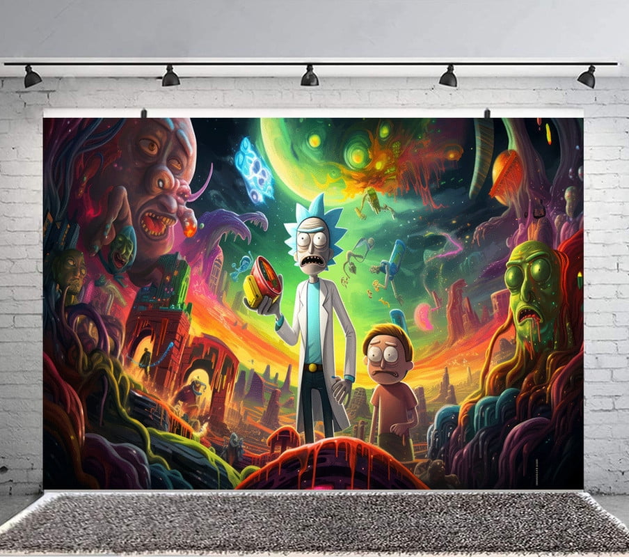 Rick and Morty Backdrop Banner Party Supplies Poster Movie Theme ...