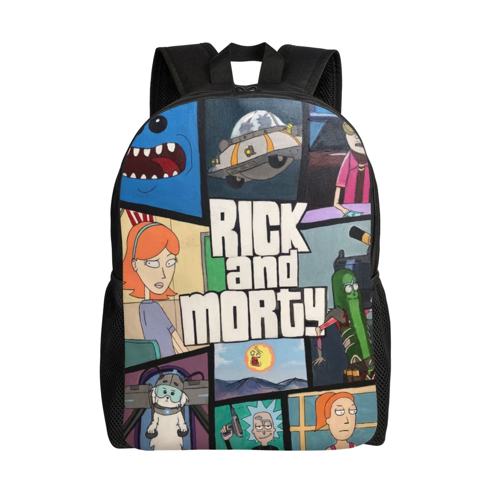 Rick and Morty Backpack 3D Printed Casual Daypacks - Walmart.com