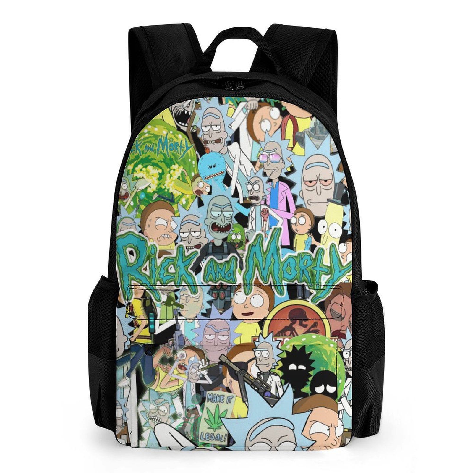 Rick and Morty Backpack with Adjustable Straps, Multiple Pockets ...