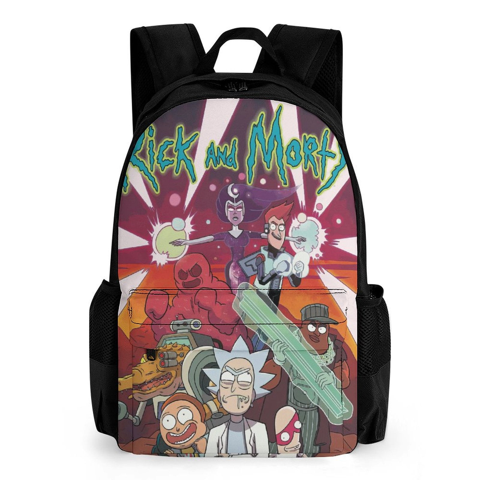 Rick and Morty Backpack with Adjustable Straps, Multiple Pockets ...