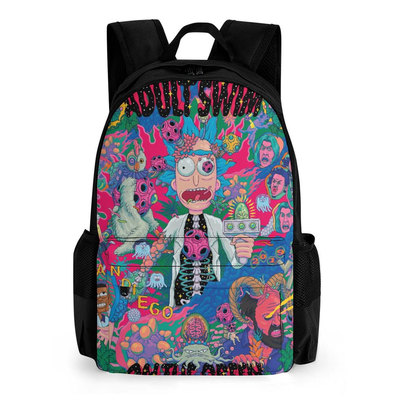 Rick and Morty Backpack with Adjustable Straps, Multiple Pockets ...