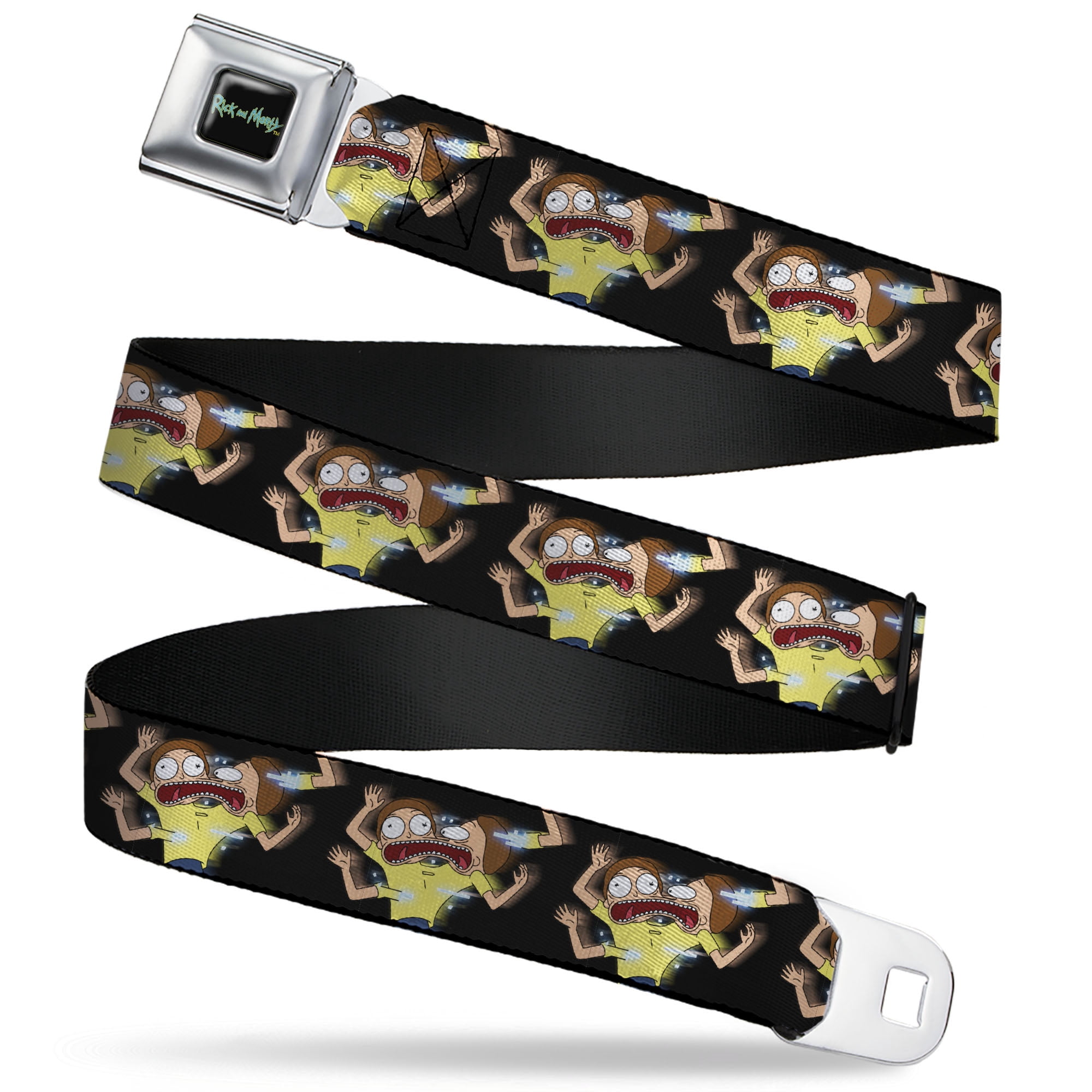 Rick and Morty Belt, Seatbelt Buckle Belt, Morty Full Body Glitch Pose ...