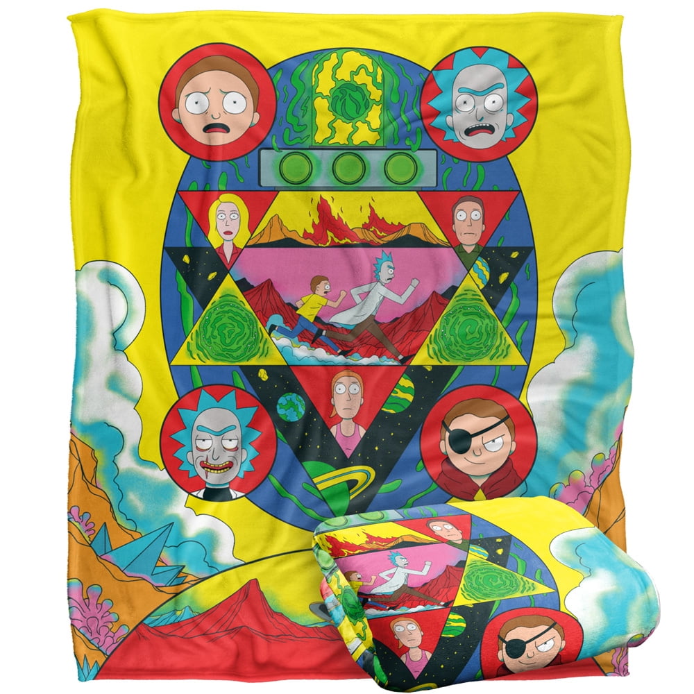 Rick and Morty Blanket, 50'x60' Vs Evil Silky Touch Super Soft Throw ...