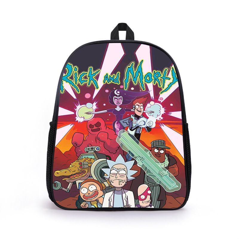 Rick and Morty Cartoon Animation Backpack Men's Women's Fashion Travel ...