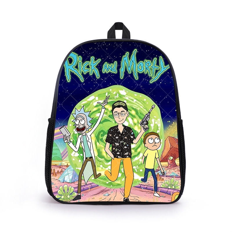 Rick and Morty Cartoon Animation Backpack Men's Women's Fashion Travel ...