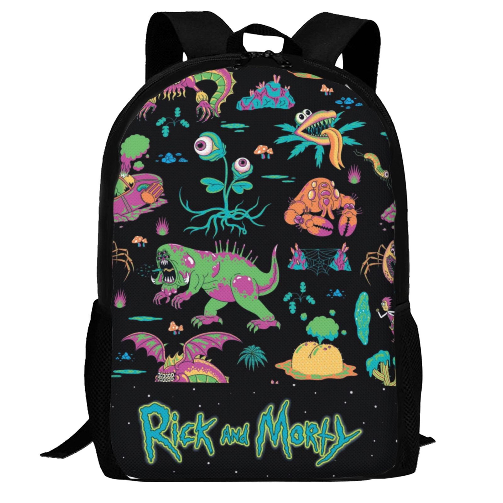 Rick and Morty Cartoon Backpack Kids Bookbag Laptop Backpack Anime ...