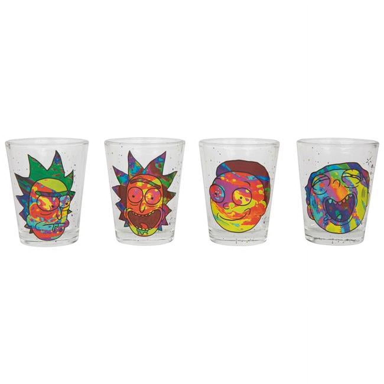 Rick and Morty Colorful Faces 2-Ounce Mini Shot Glasses | Set of 4 ...