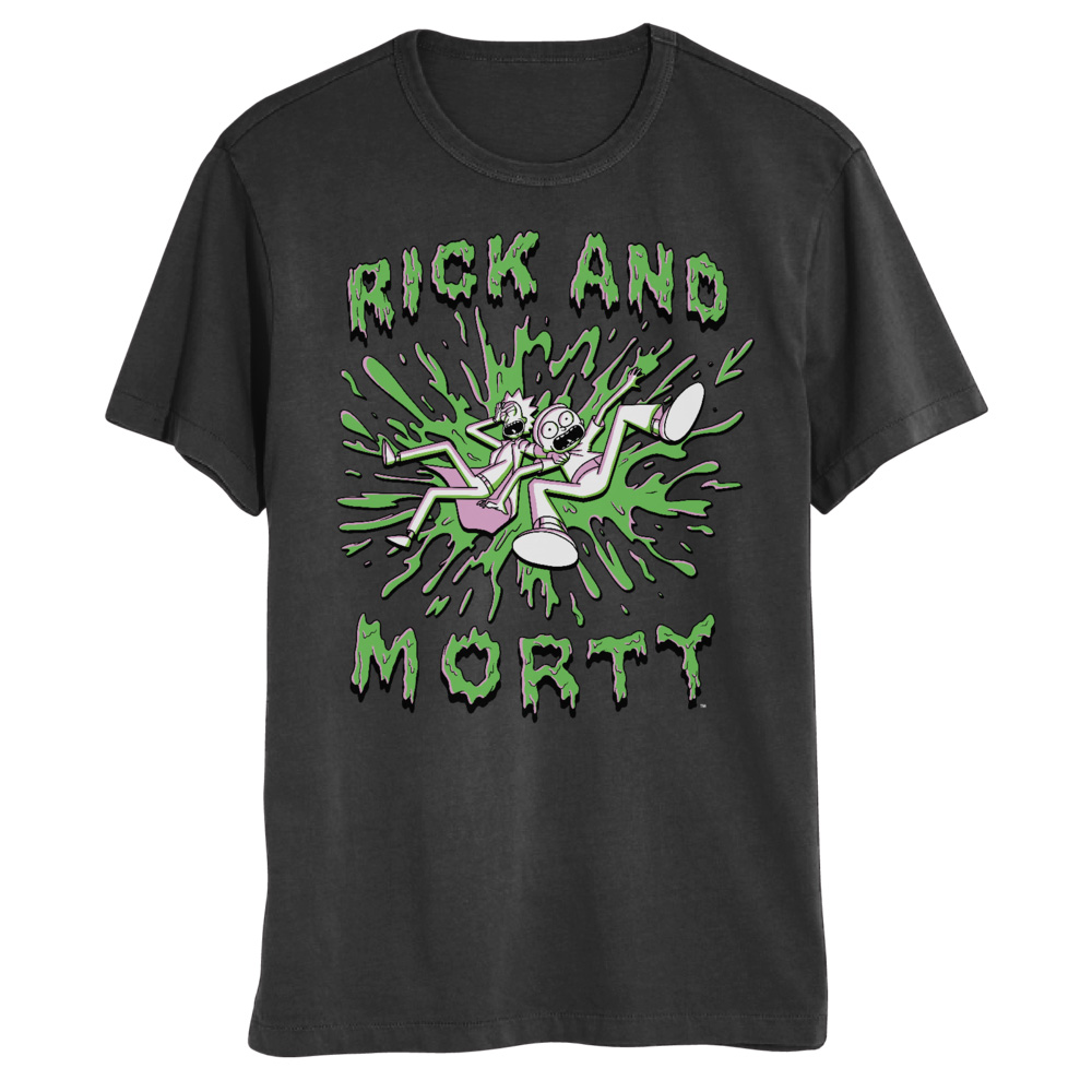 Rick and Morty Falling into an Acid Vat Mens and Womens Short Sleeve T ...