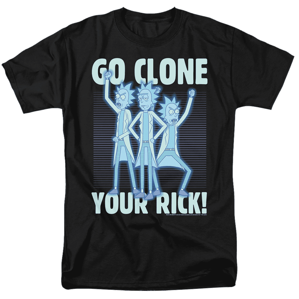 Rick and Morty Go Clone Your Rick - Men's Regular Fit T-Shirt - Walmart.com