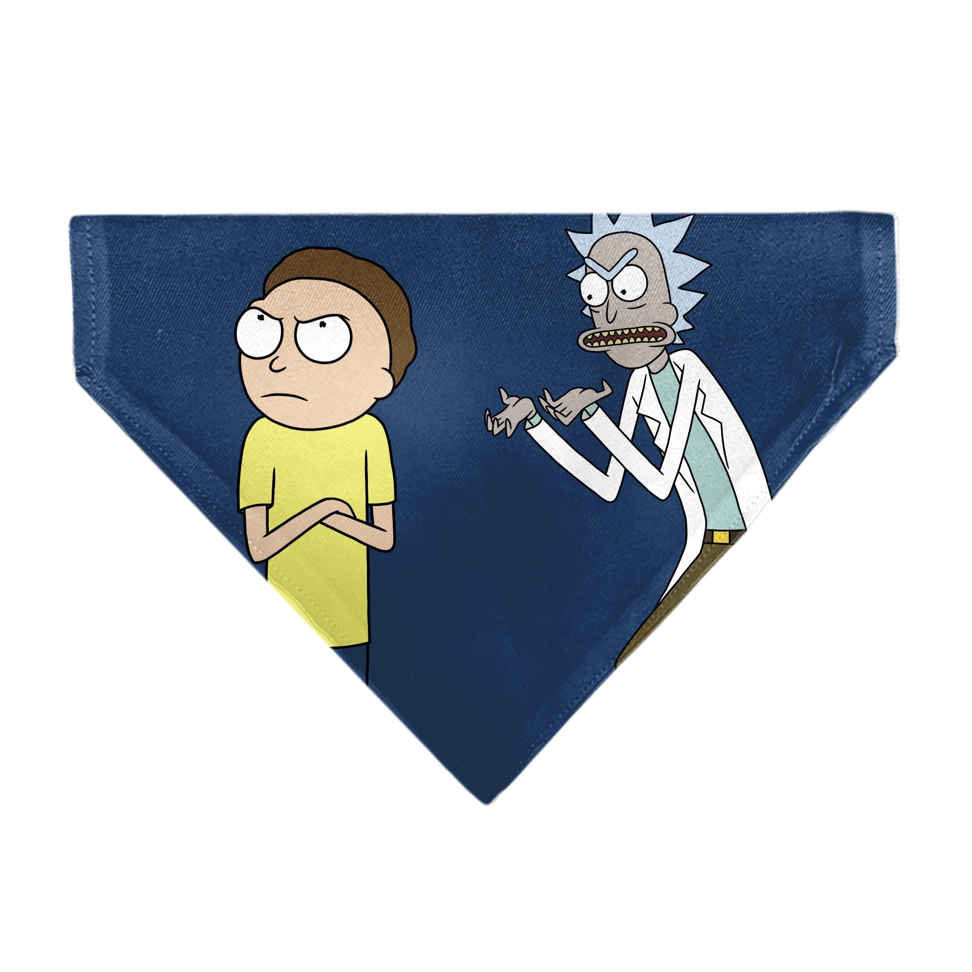 Rick and Morty Pet Bandana Rick and Morty Arms Crossed Pose Blue Slip ...