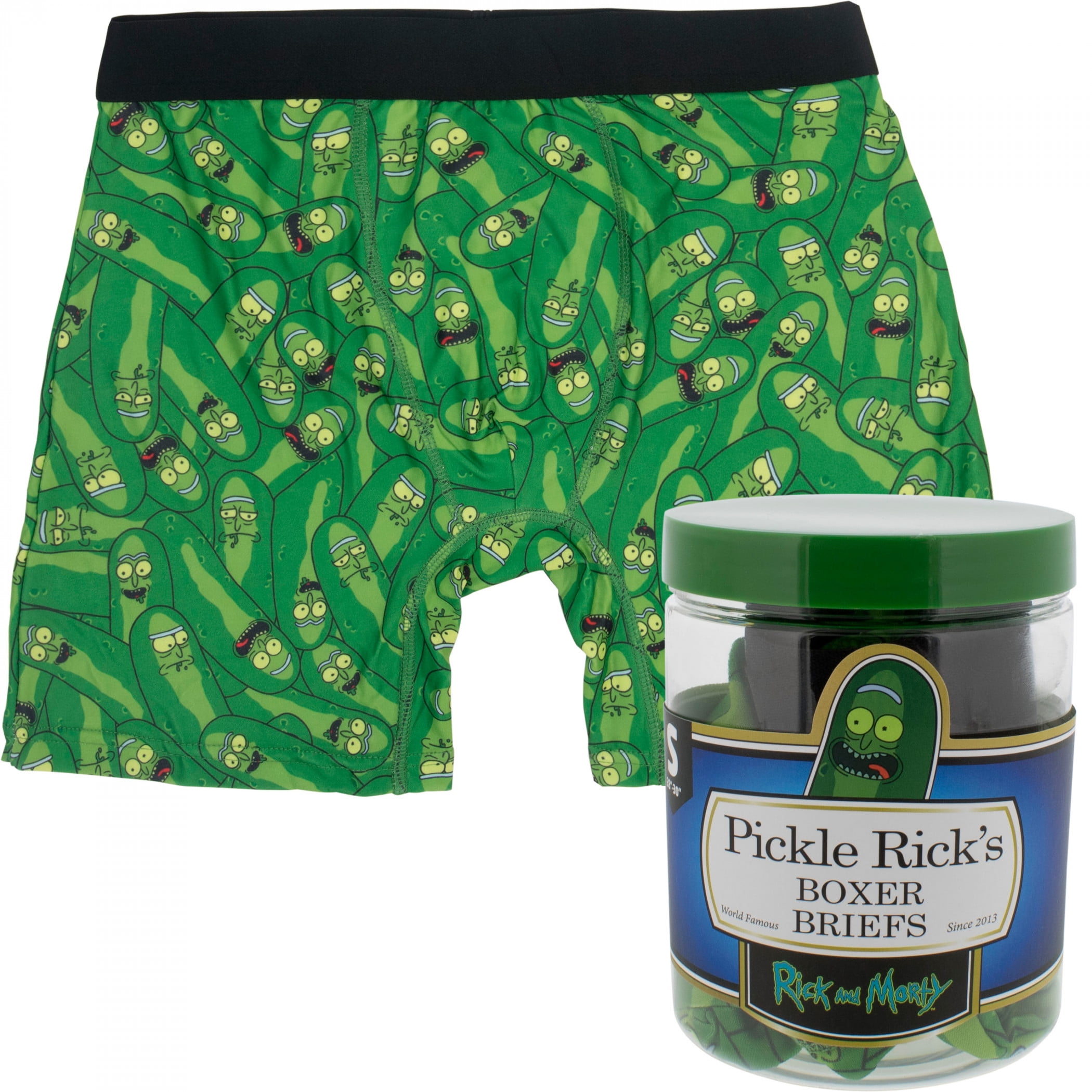 Rick and Morty Pickle Rick Collage Men's Boxer Briefs in Pickle Jar-Small (28-30) - Walmart.com
