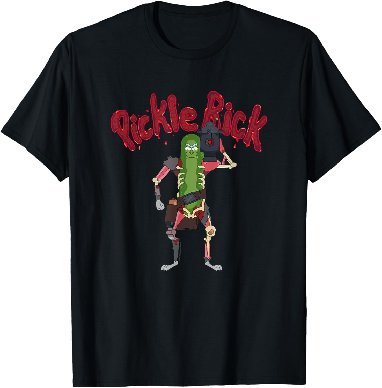 Rick and Morty Pickle Rick Laser Slice Type T-Shirt - Walmart.com