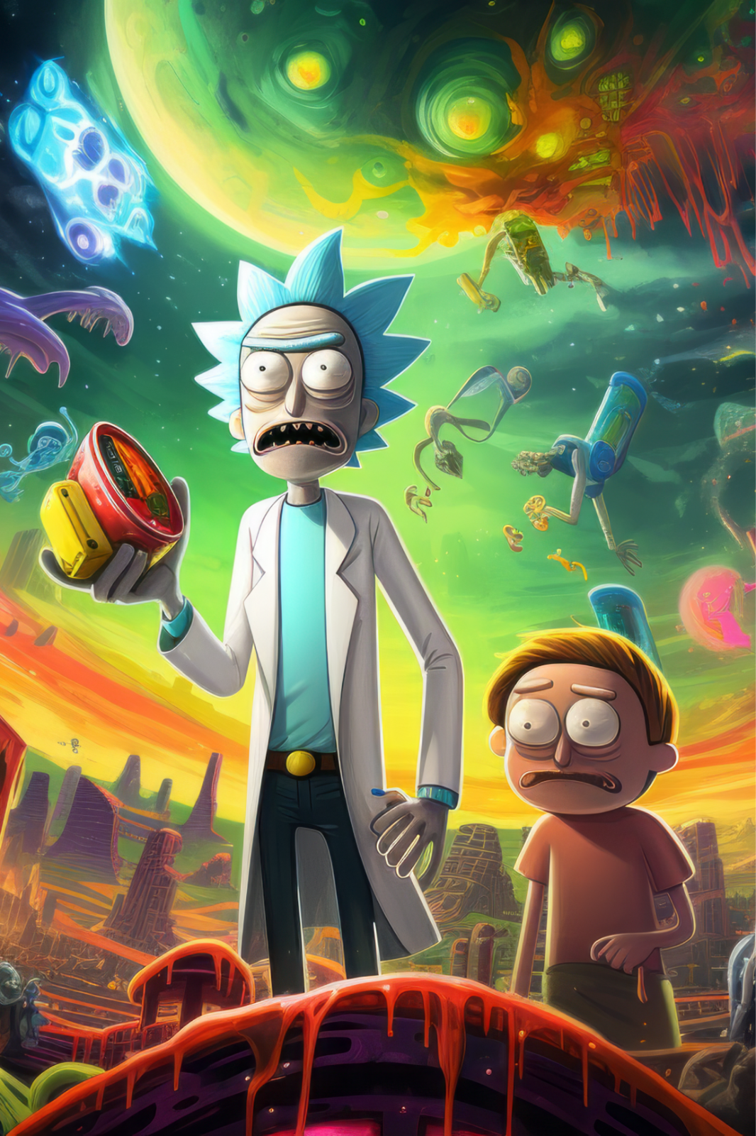 Rick and Morty Poster 24x36 adultswim pickle rick cartoon network Rick ...