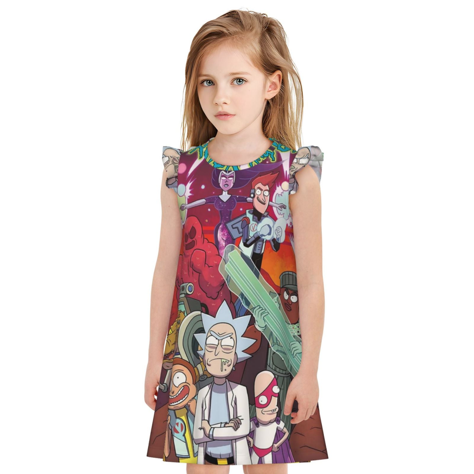 Rick and Morty Poster Girl's Nightgowns Pajamas Dress Soft Children ...
