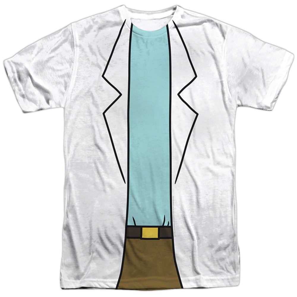 Rick and Morty Rick Lab Coat Unisex Adult Front Only Sublimated T Shirt ...