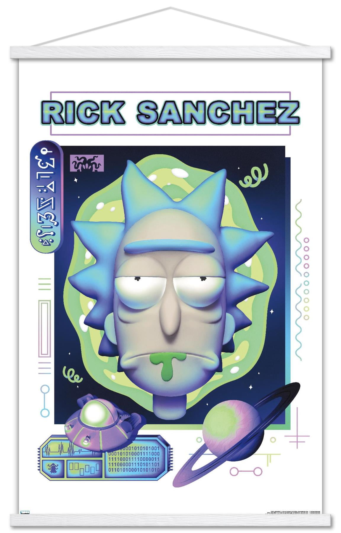Rick and Morty - Rick Sanchez Wall Poster with Magnetic Frame, 22.375 ...