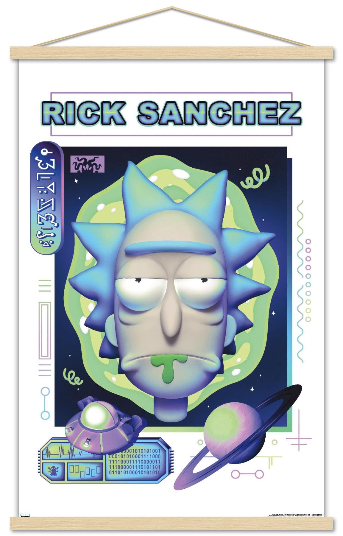 Rick and Morty - Rick Sanchez Wall Poster with Magnetic Frame, 22.375 ...