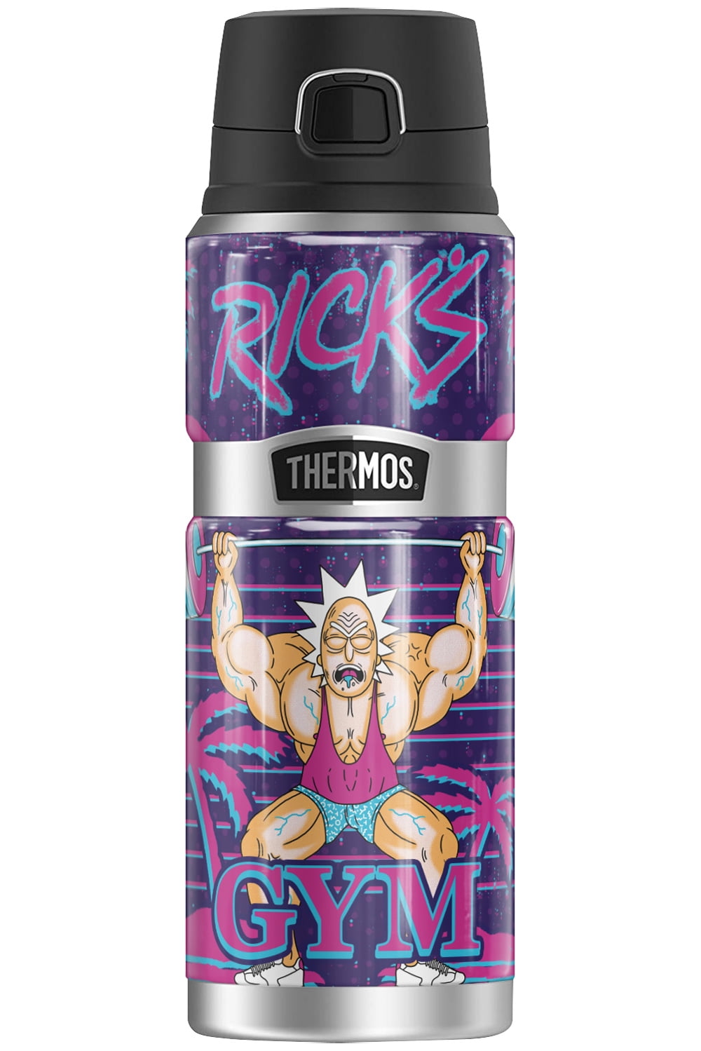 Rick and Morty Ricks Gym THERMOS STAINLESS KING Stainless Steel Drink Bottle, Vacuum insulated ...