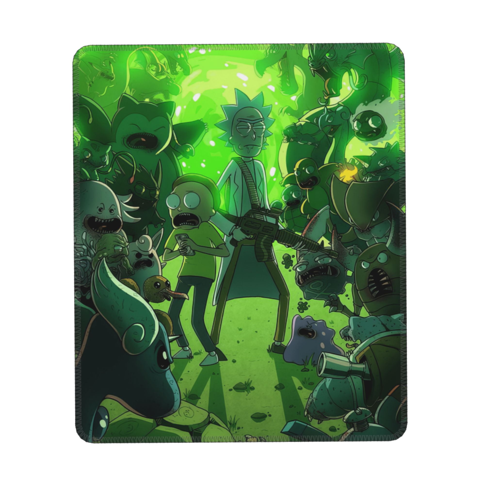 Rick and Morty Rubber Lock Edge Mouse Pad (Vertical) Office Mouse Pad ...