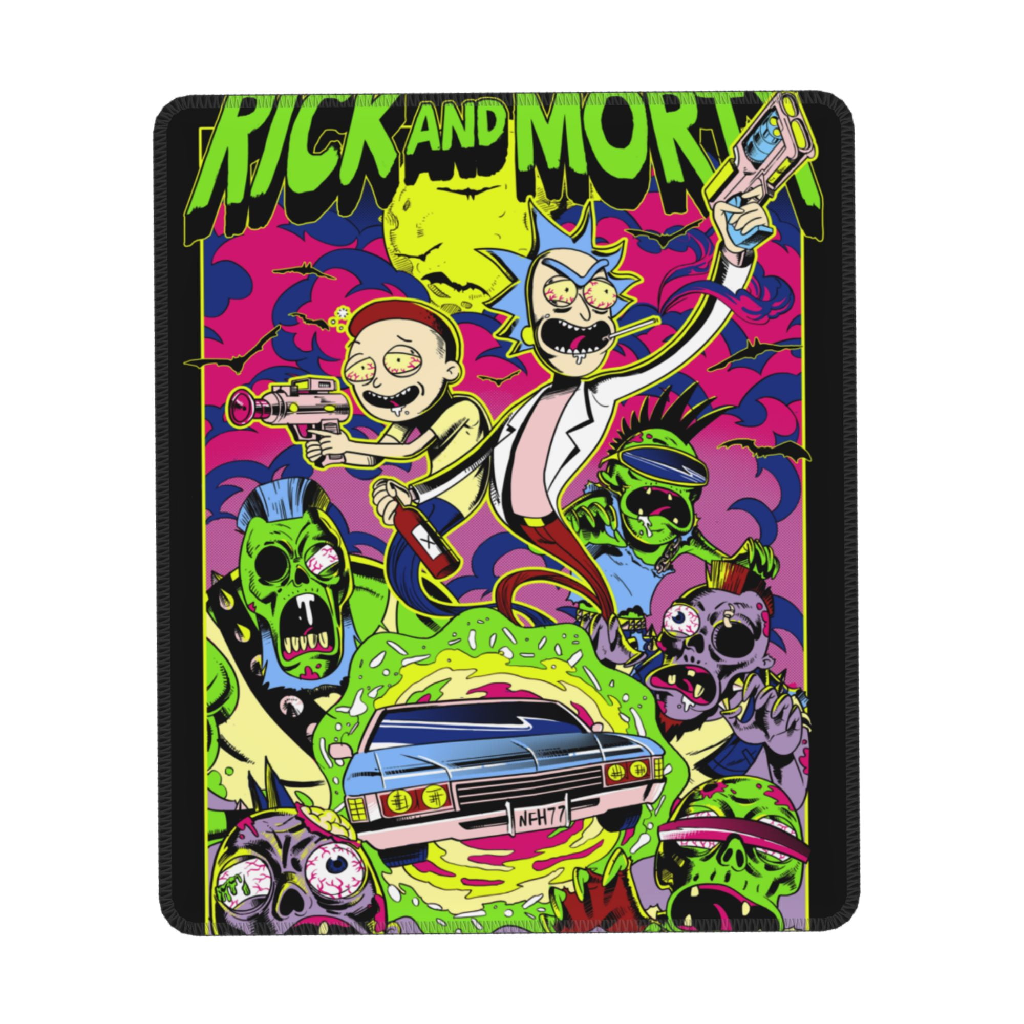 Rick and Morty Rubber Lock Edge Mouse Pad (Vertical) Office Mouse Pad ...