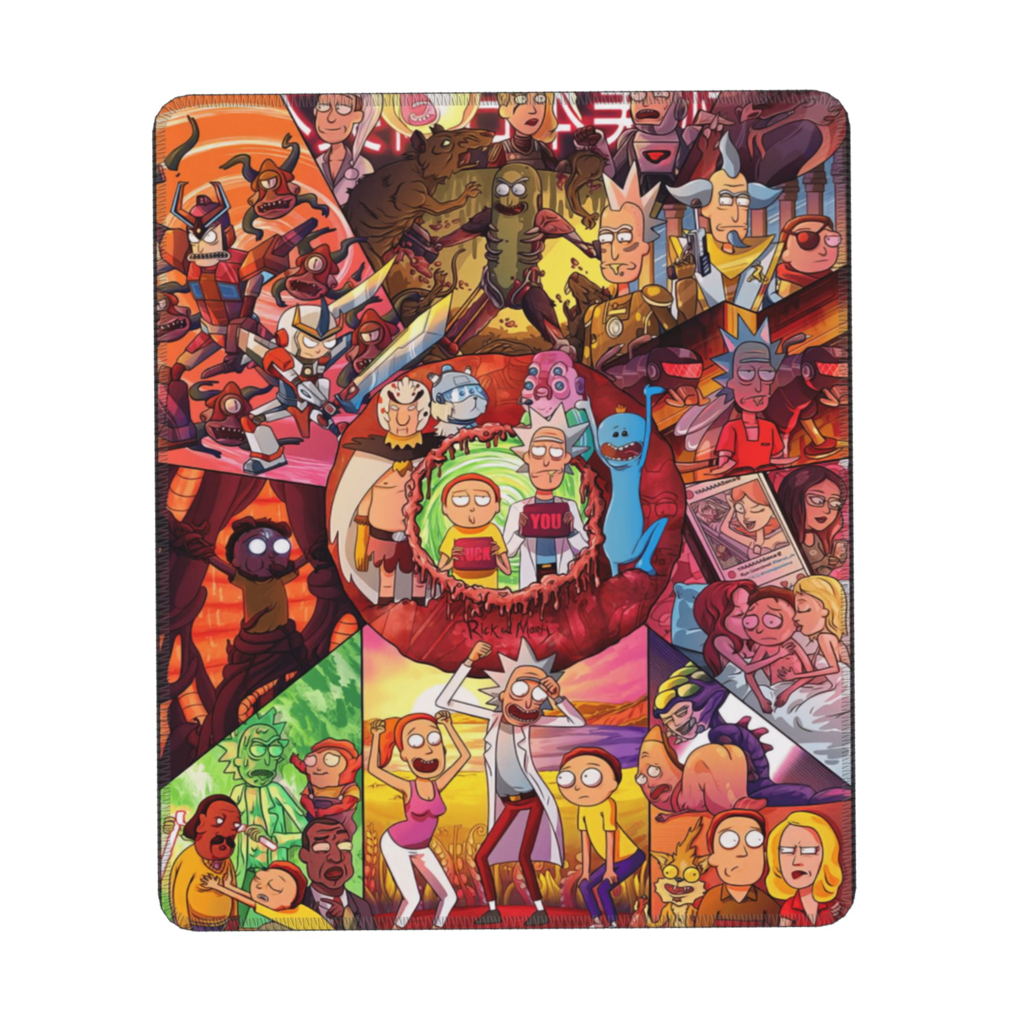 Rick and Morty Rubber Lock Edge Mouse Pad (Vertical) Office Mouse Pad ...