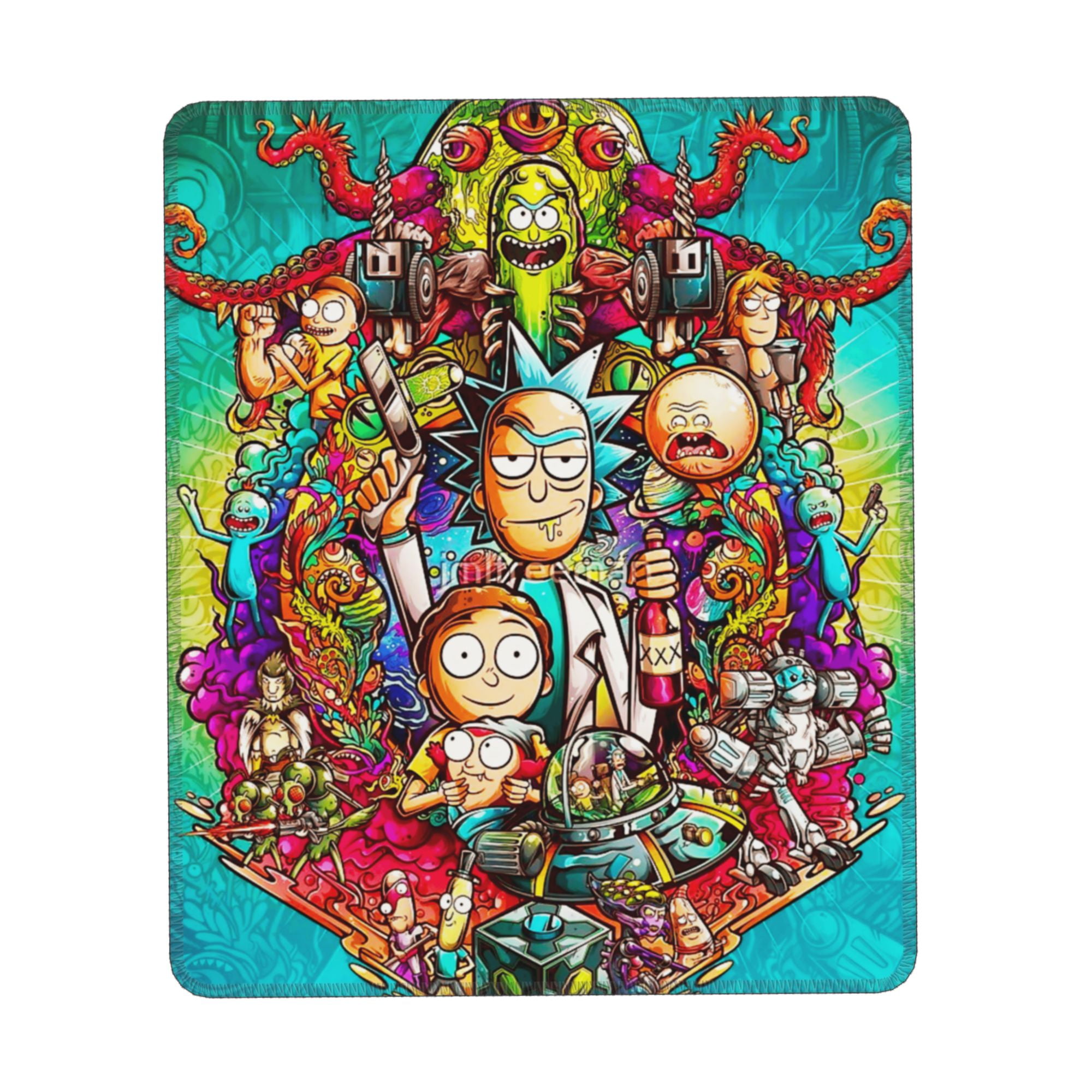 Rick and Morty Rubber Lock Edge Mouse Pad (Vertical) Office Mouse Pad ...