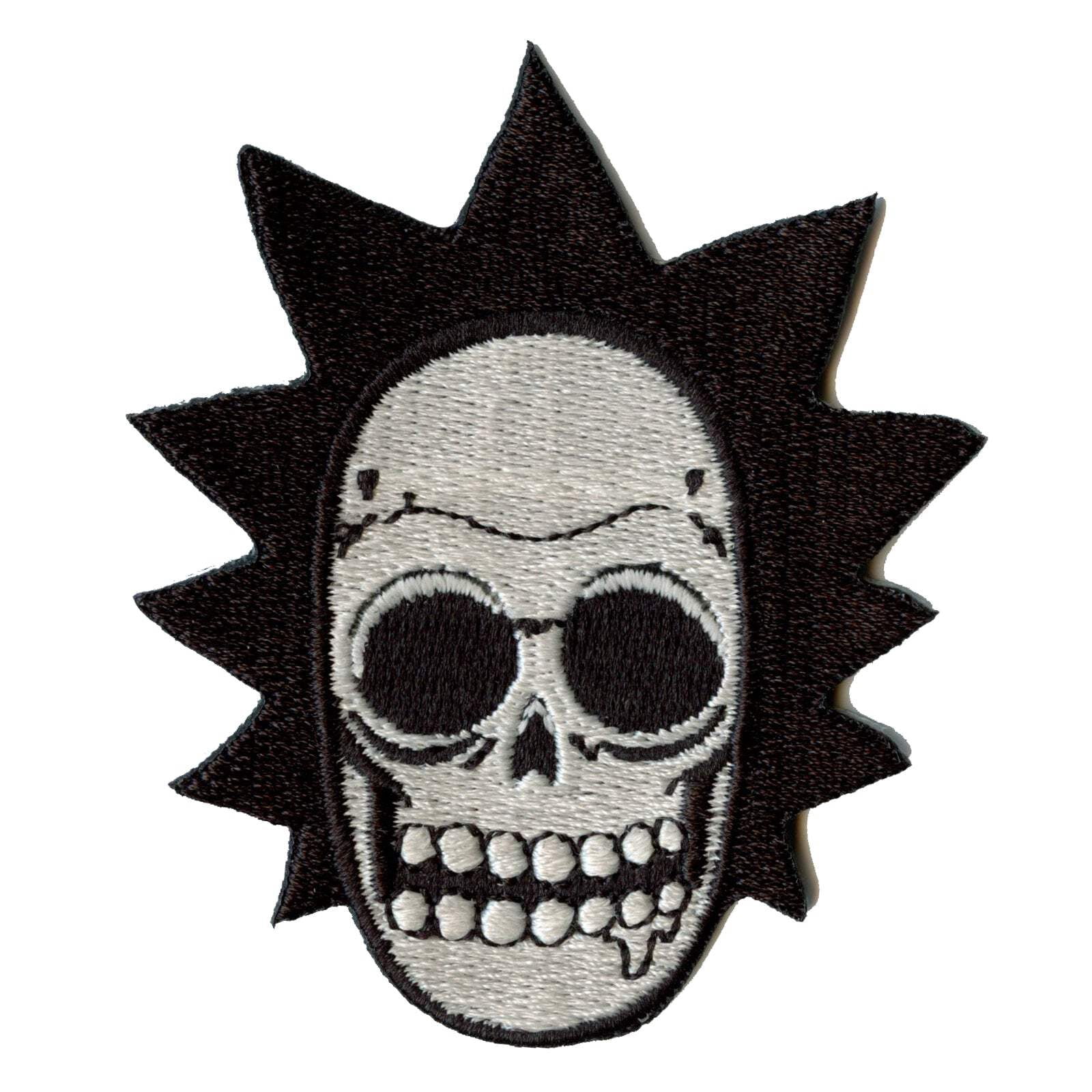Rick and Morty Skull of Rick Embroidered Iron On Patch - Walmart.com