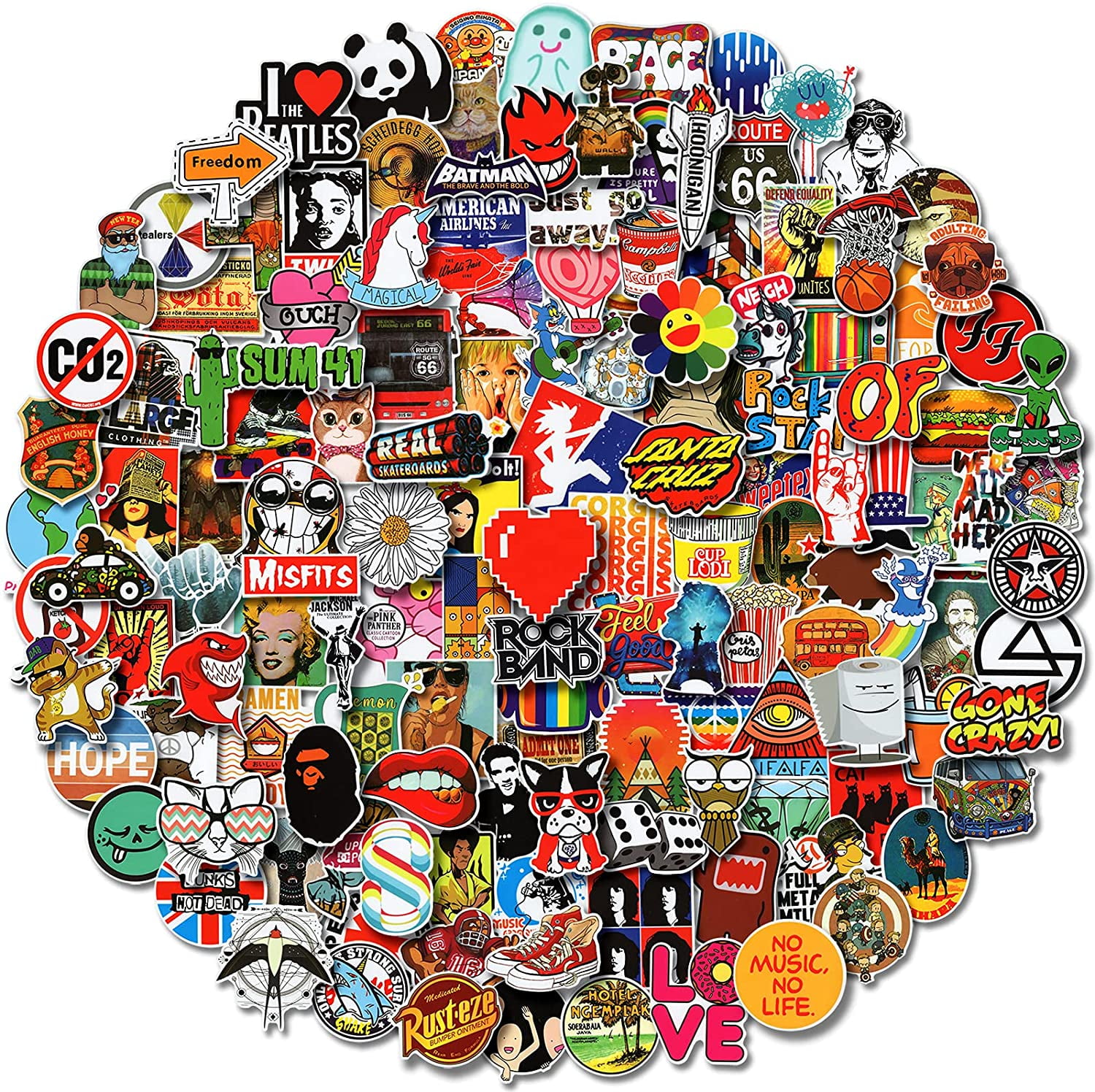 Rick and Morty Stickers 200 Pack Decals for Laptop Computer Skateboard ...