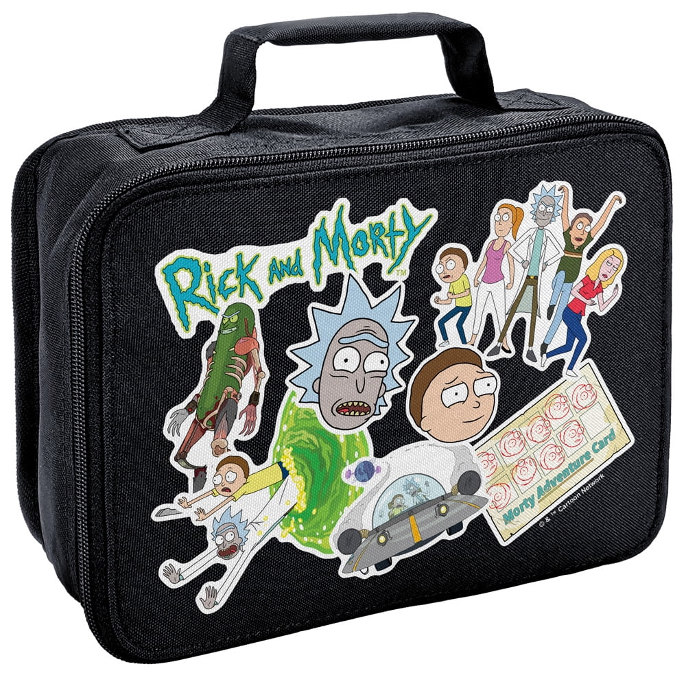 Rick and Morty Stickers Everywhere Insulated Soft Sided Lunch Box ...