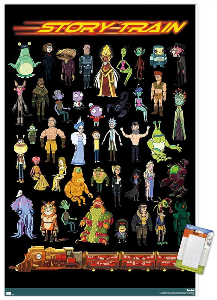 Rick and Morty - Story Train Wall Poster, 22.375" x 34" - Walmart.com