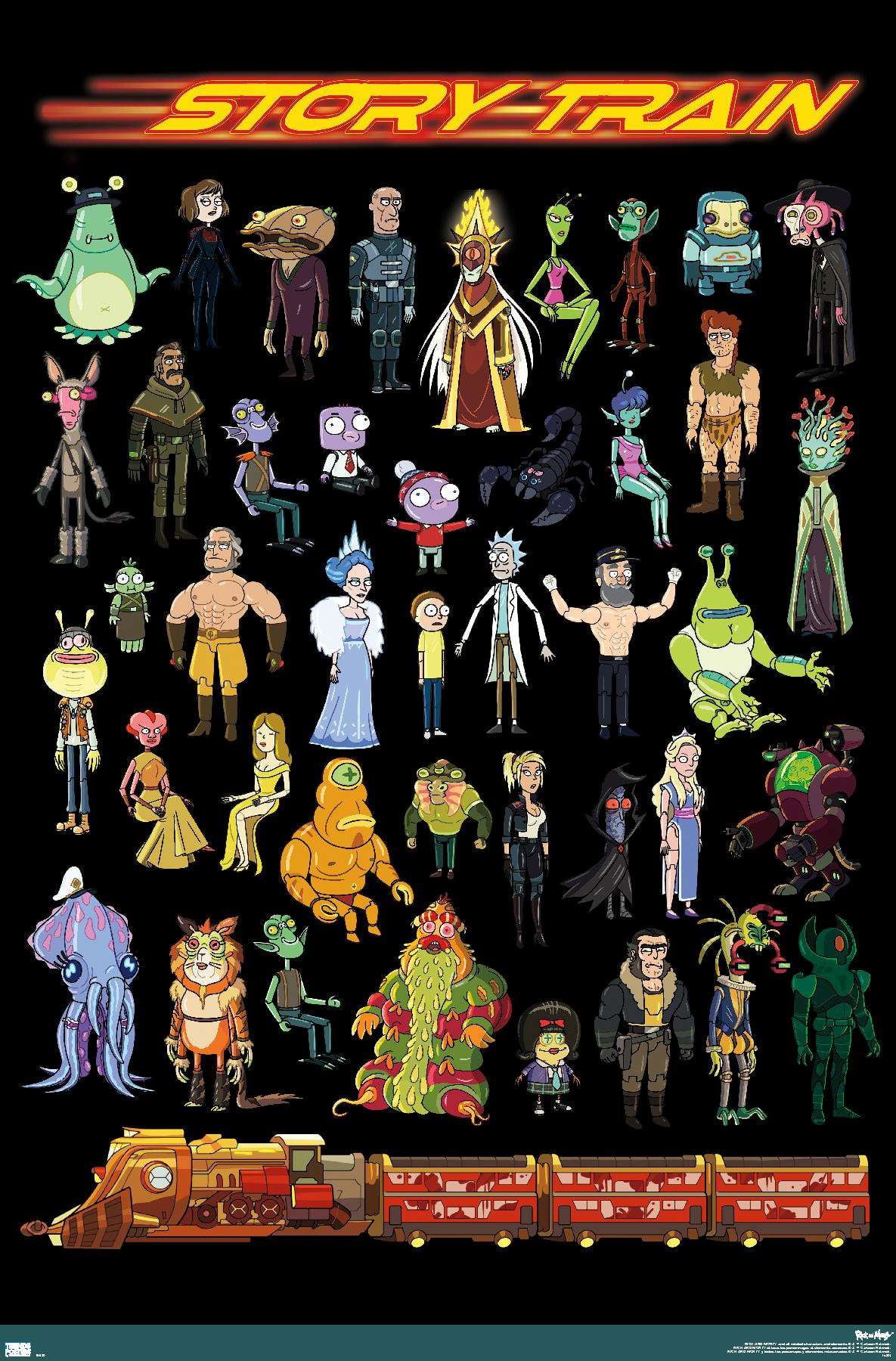 Rick and Morty - Story Train Wall Poster, 22.375" x 34" - Walmart.com