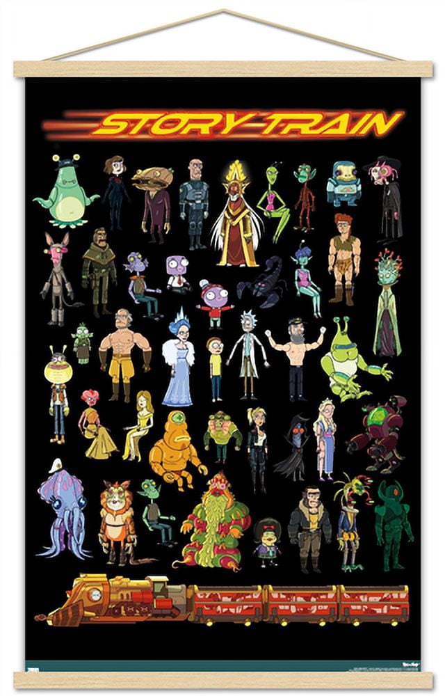 Rick and Morty - Story Train Wall Poster with Magnetic Frame, 22.375" x ...