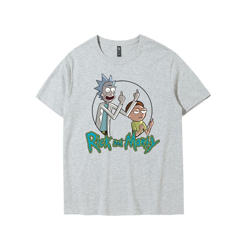 Rick and Morty T-shirt pure cotton loose large size short sleeve men ...