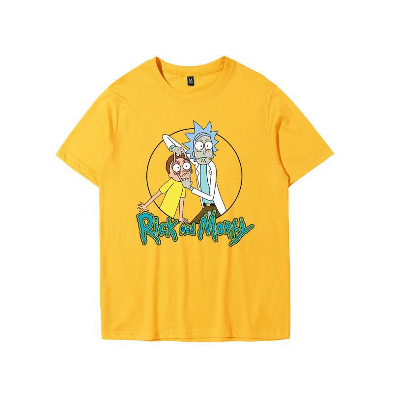 Rick and Morty T-shirt pure cotton loose large size short sleeve men ...