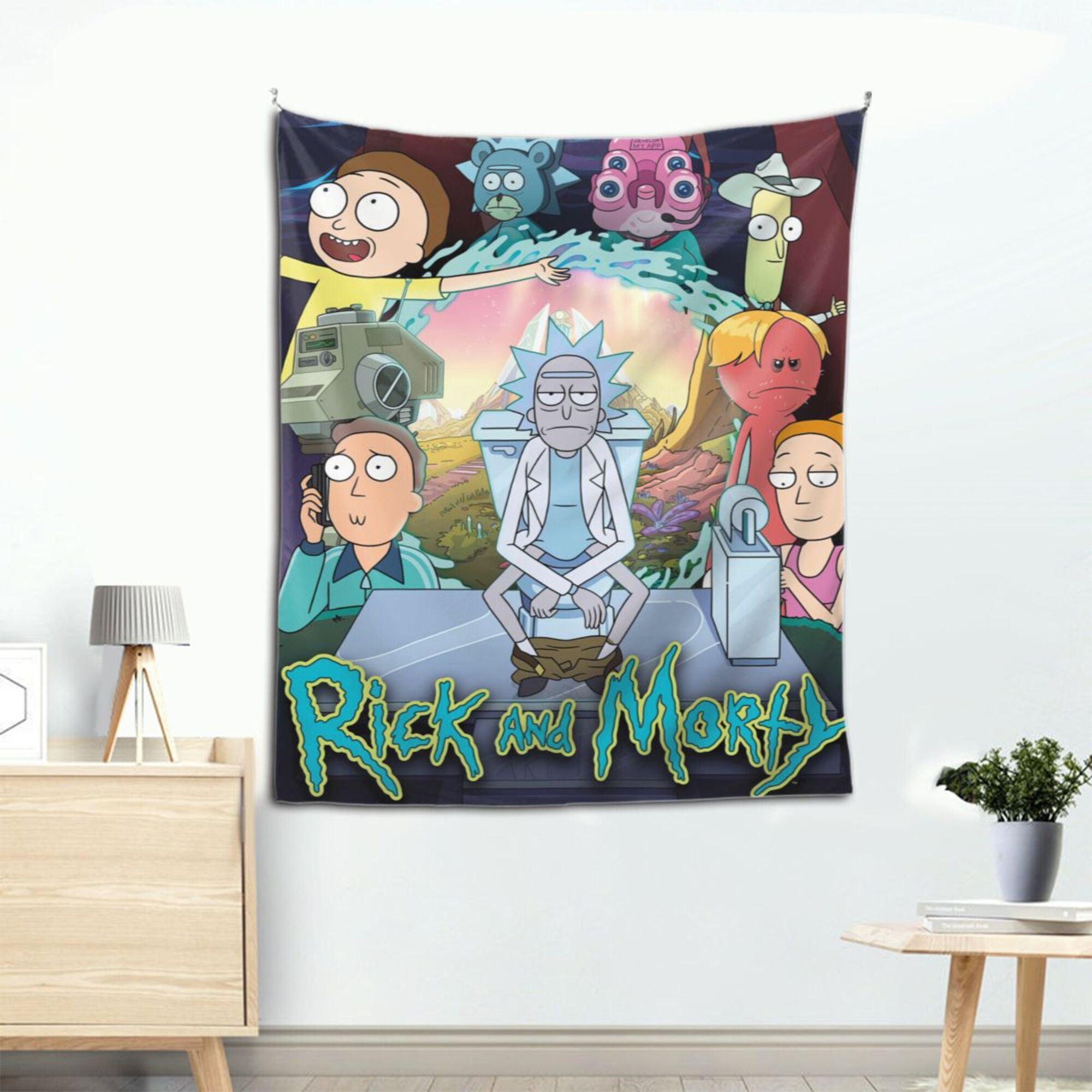 Rick and Morty Tapestry Aesthetic Cute Room Decor Tapestry Birthday ...