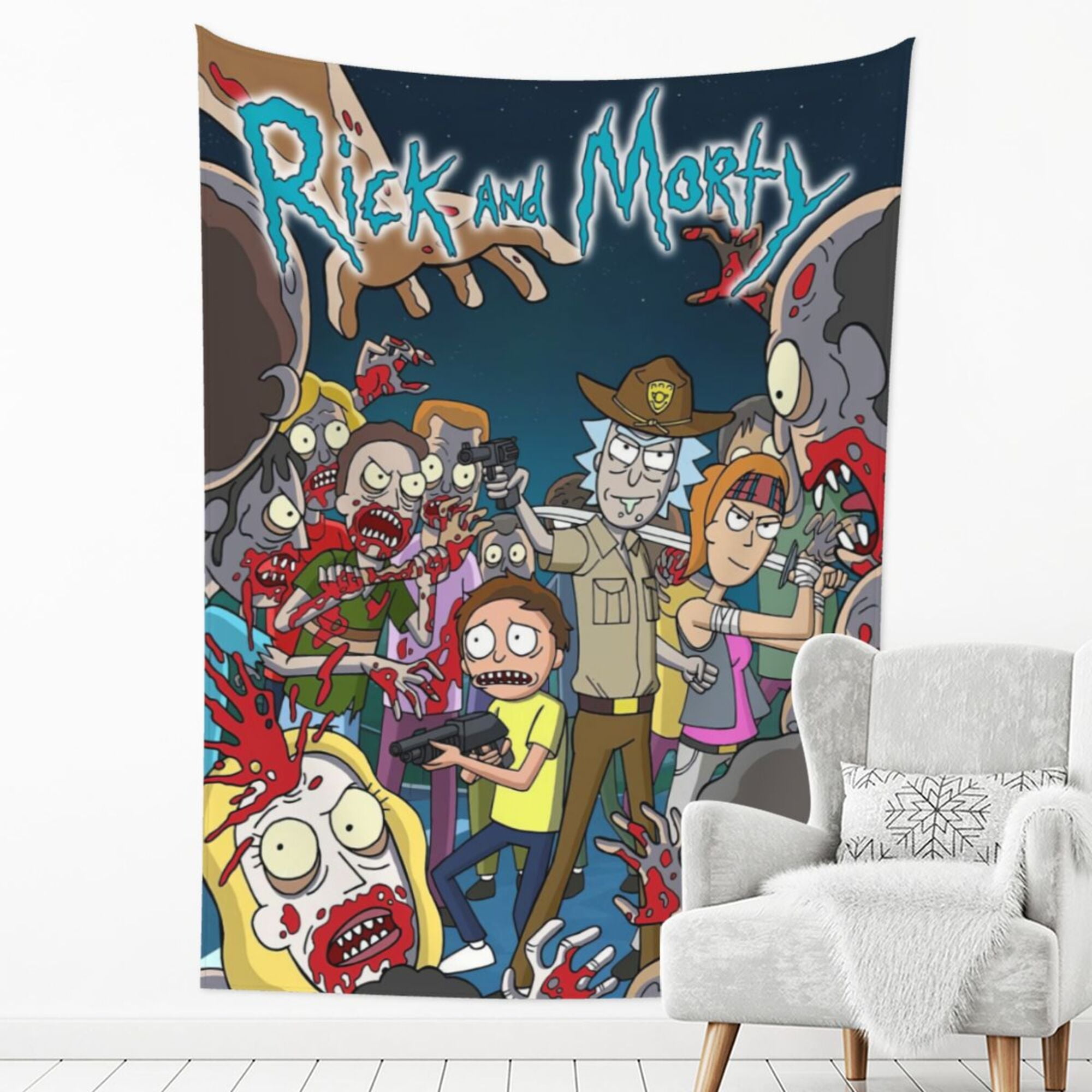 Rick and Morty Tapestry Aesthetic Cute Room Decor Tapestry Birthday ...