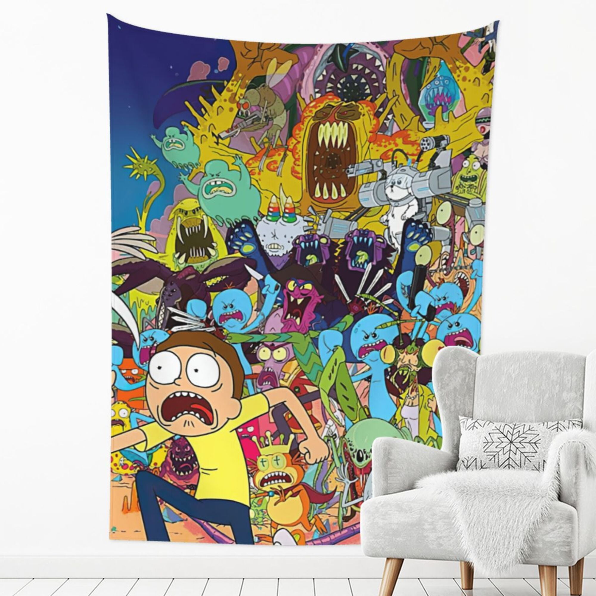 Rick and Morty Tapestry Aesthetic Cute Room Decor Tapestry Birthday ...